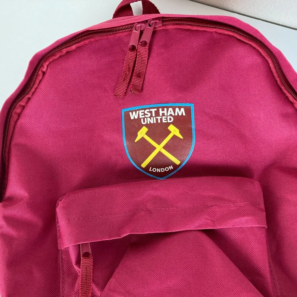 Bags | West Ham United Fc Backpack Medium Size 12x15x45 Pink Official ...